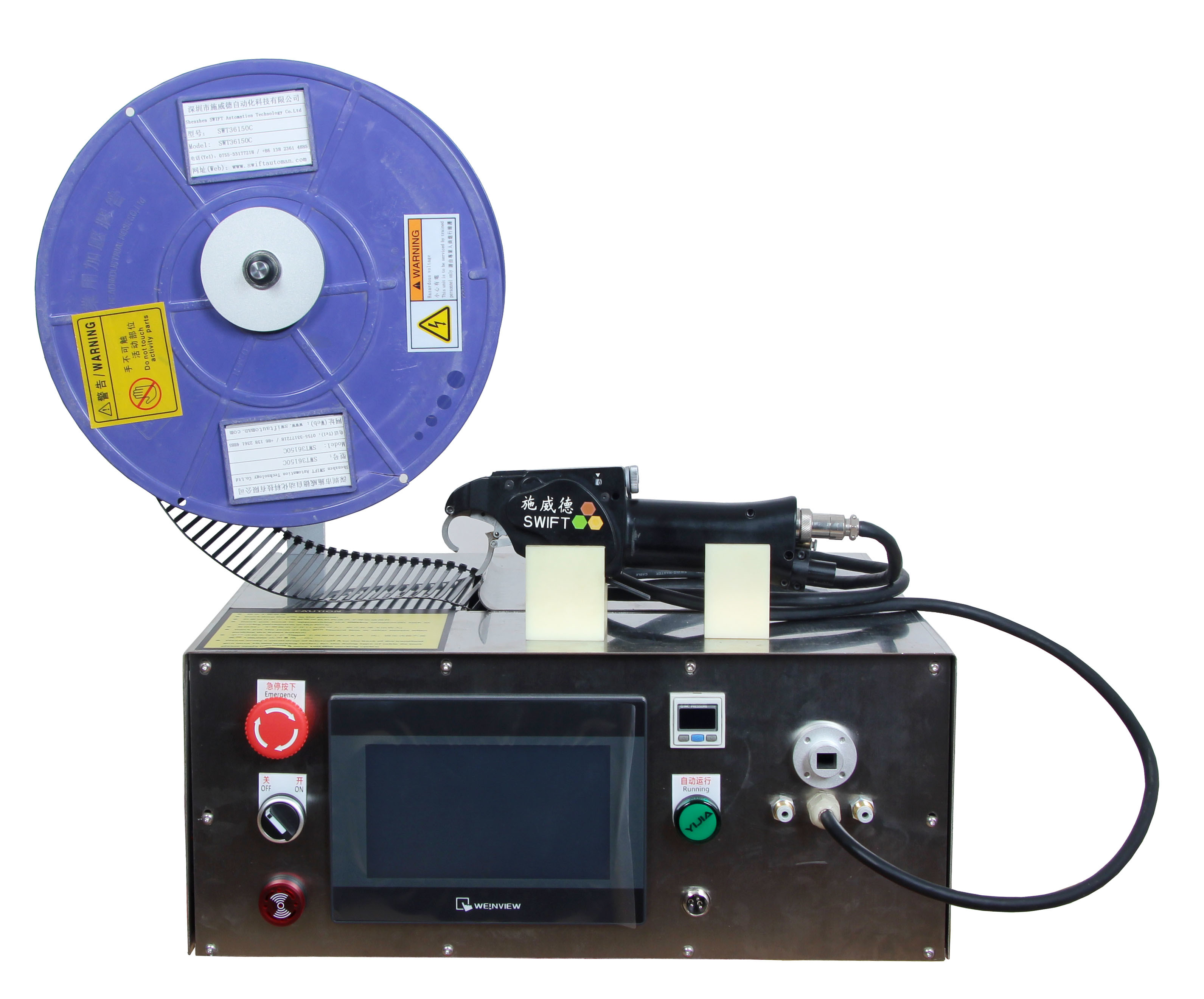 AC220V Handheld Electric Nylon Cable Tie Machine For Reel Cable Ties ...